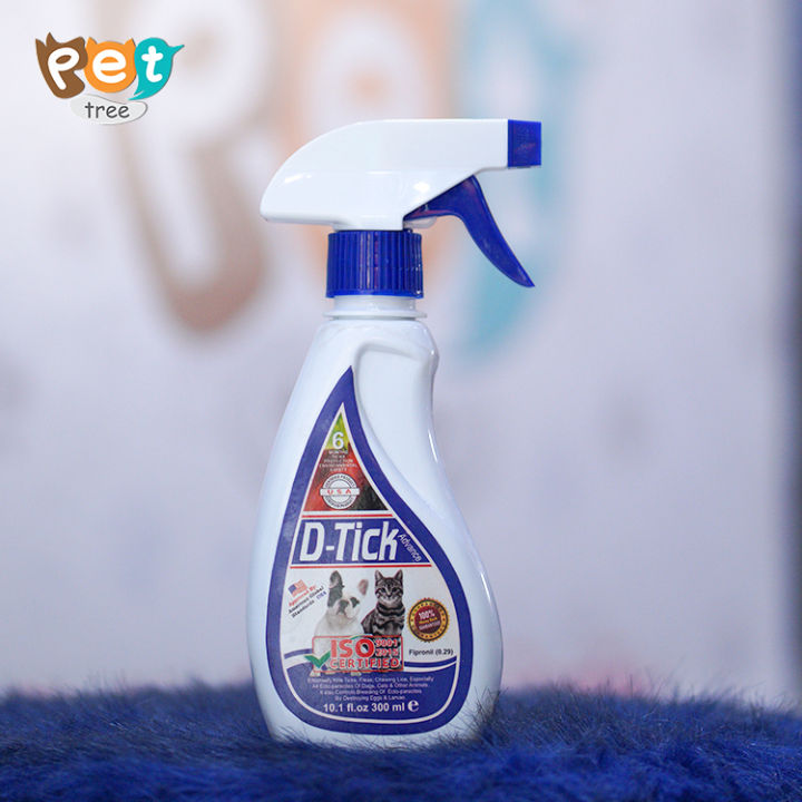 D-Tick Flea and Tick Spray for Cats & Dogs - 300 ML, Fast-Acting ...