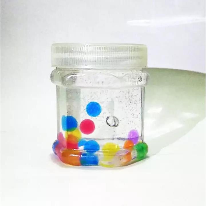 (TRANSPARENT) Rainbow Crystal Clay Small Bottle 7.5cm For Kidz | Daraz.pk