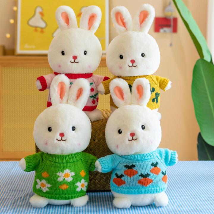 Japanese girl heart cute little white rabbit doll children's soothing ...