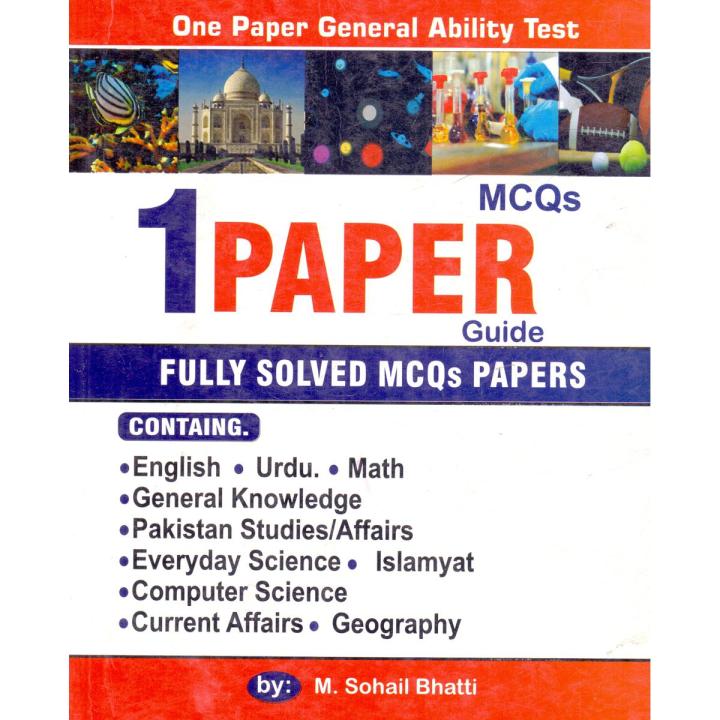 One Paper MCQs Guide with Fully Solved MCQs Papers | Daraz.pk