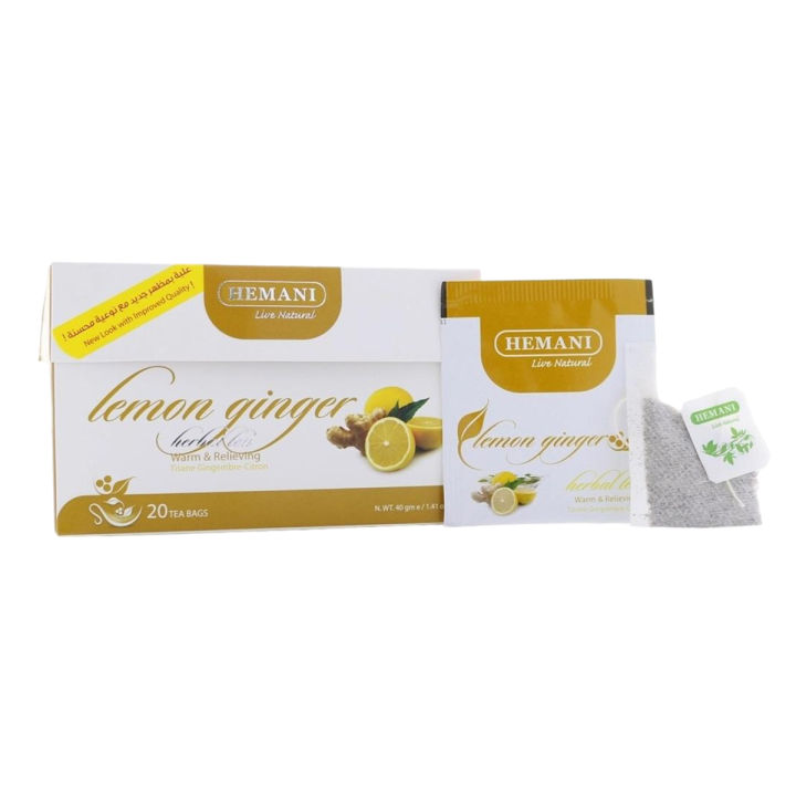Hemani - Herbal Tea - Lemon & Ginger 20 T-Bags | Daraz.pk