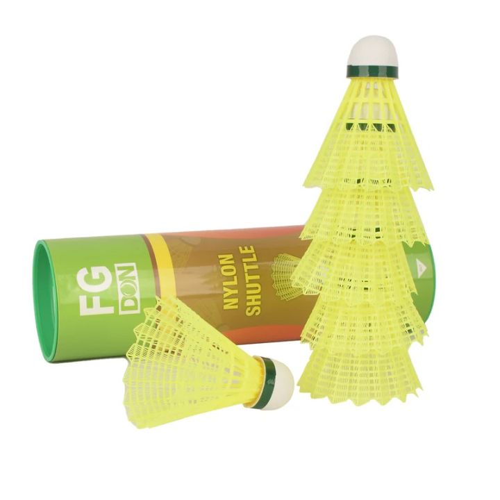 FG Don Naylon Badminton Shuttle - 6pc Yellow-NEW FG DON PLASTIC ...