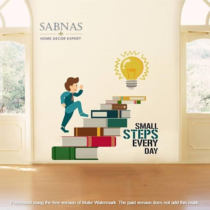 Sabnas - size- 1 x 1 feet- Printed Education Small Steps Everyday ...