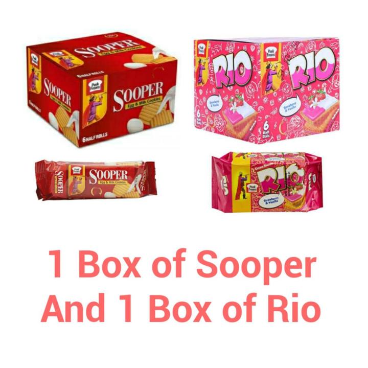 Sooper Biscuit And Rio Biscuits in Strawberry Flavour. Half Roll Box ...