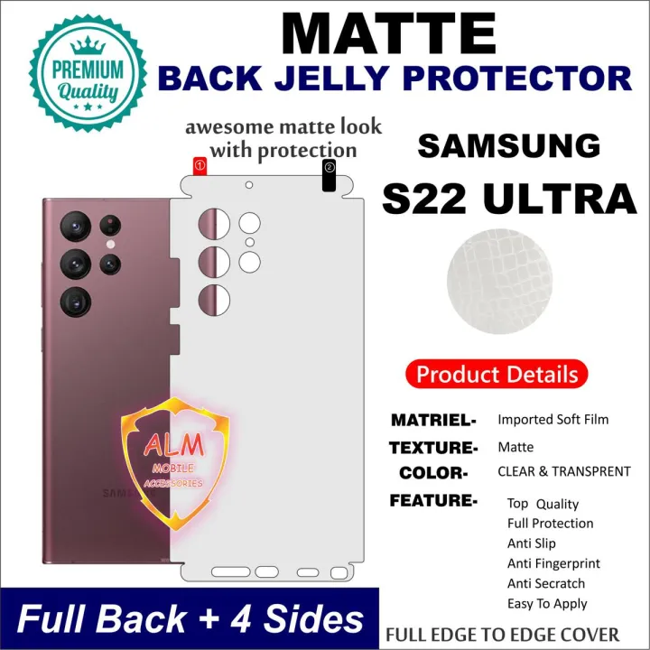 SAMSUNG S22 ULTRA BACK 360 Crocodile Pattern Back Full Protection ...