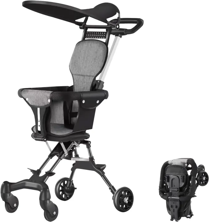 Baby Dreams 4-Wheel Anti-Rollover Baby Buggy with Adjustable Canopy ...