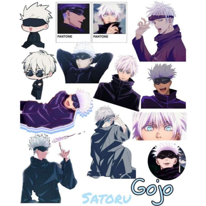 Gojo Satoru sticker Uncut | Anime Jujutsu Kaisen | JJK Poster | Megumi ...