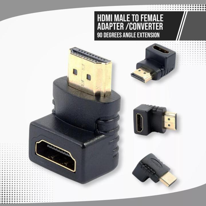 HDMI 90 DEGREE RIGHT ANGLE HDMI ADAPTER MALE TO FEMALE | Daraz.pk