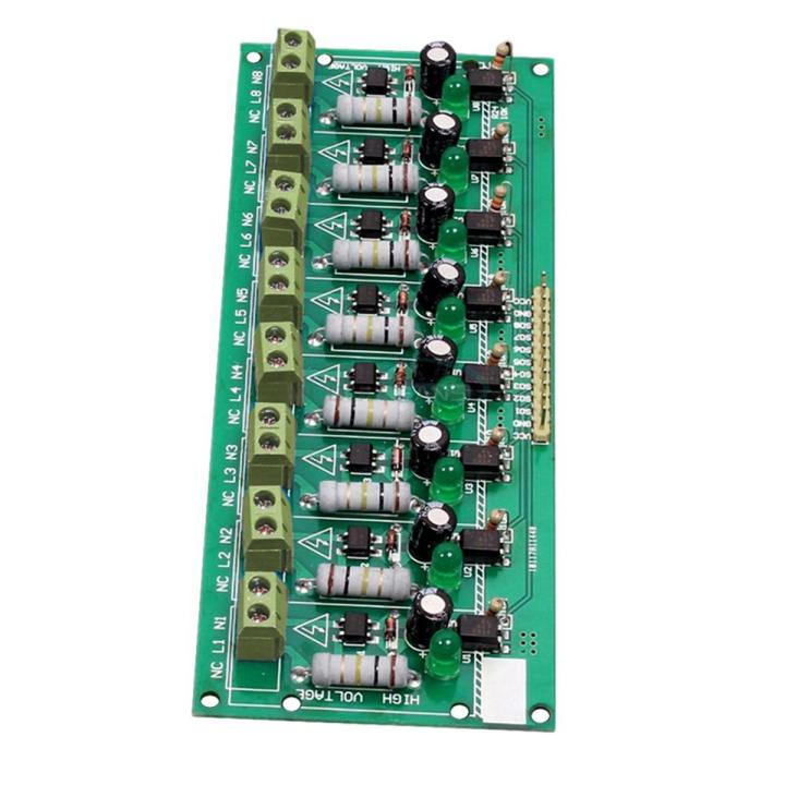 EITGZWAS 8 Channel 220V AC Optocoupler Module MCU TTL PLC Processors ...