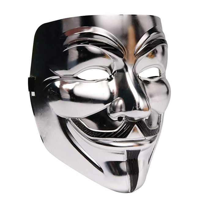 V for Vendetta Joker Anonymous Face Mask – Silver Finish | Daraz.pk