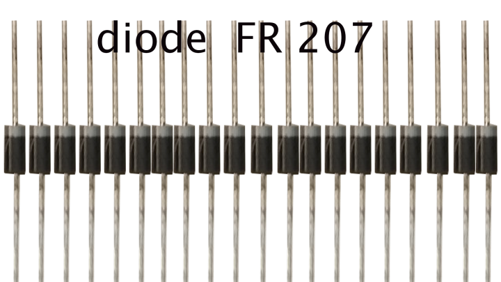 FR207 Rectifier Diode – 6mm x 3mm x 3mm Size – Ideal for Power Supply ...