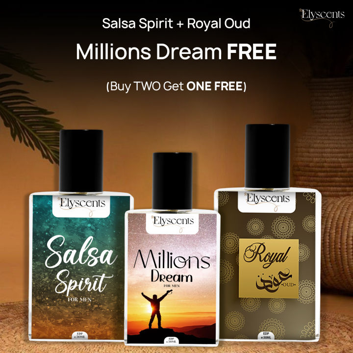 Elyscents Buy 2 Get 1 Deal Salsa + Royal Oud Get Million FREE | Daraz.pk