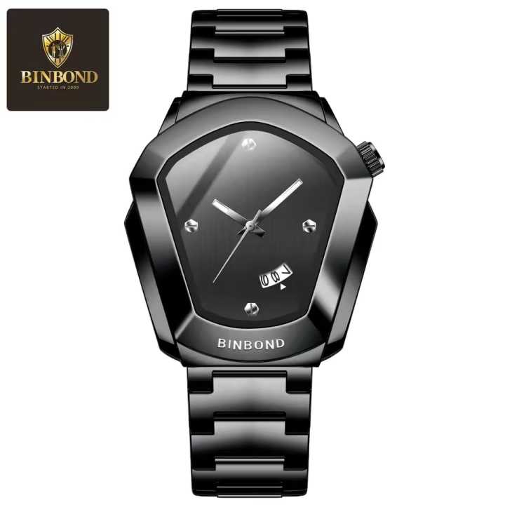 BINBOND Men’s Watch – Stainless Steel Chain | Water Resistant | Time ...