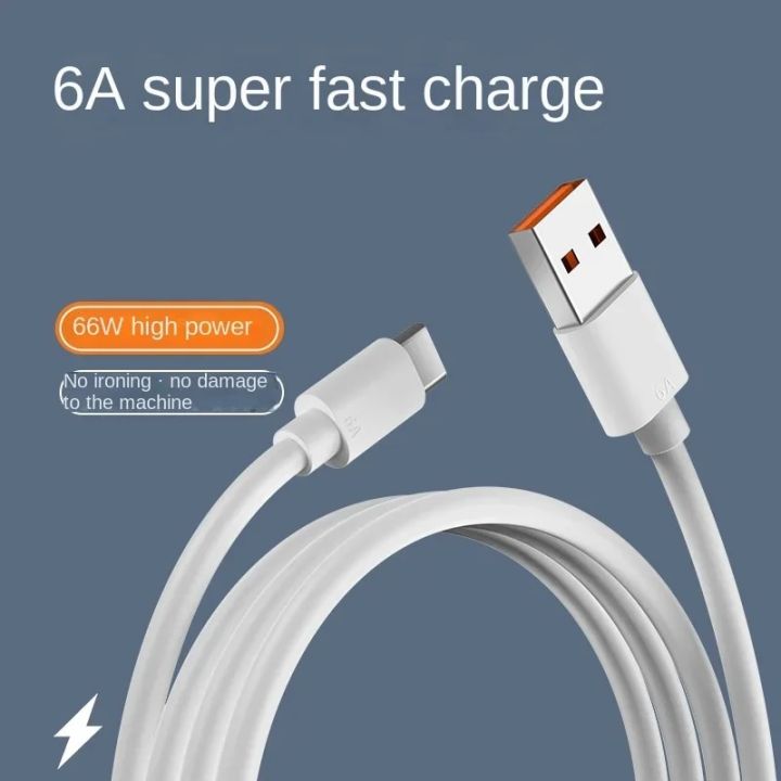 6A USB Type C Cable for Xiaomi Samsung Huawei 100W Fast Charging ...