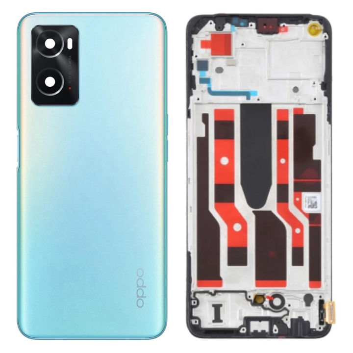 Oppo A96 Middle Frame Housing With Power and Volume Buttons and Camera ...