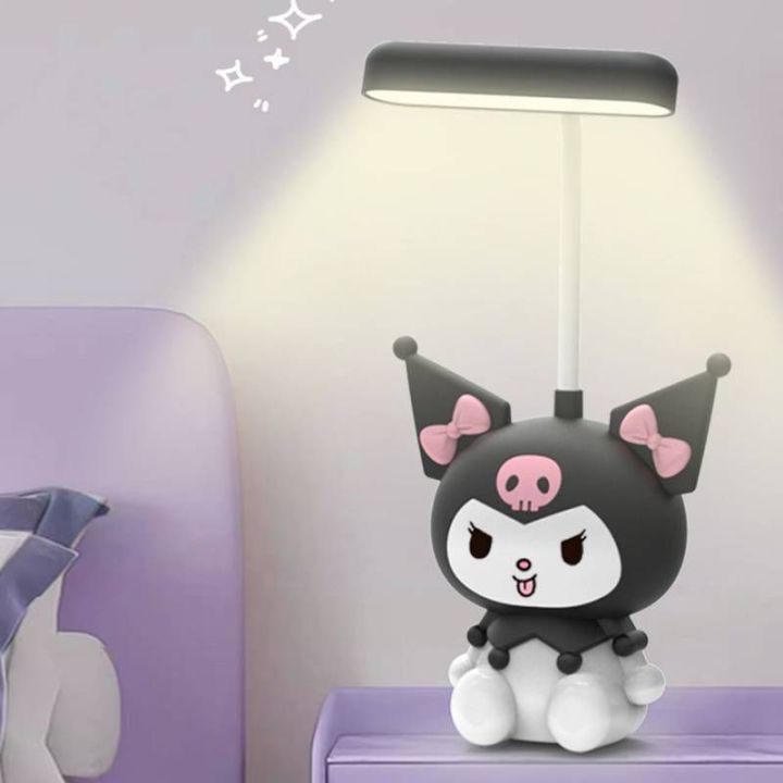 Kuromi Table Lamp with Built-in Sharpener | Cute Rechargeable Study ...