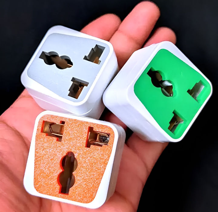 3 Pcs Universal Multipurpose Plug Adaptor Three Pin Multi PLUG ADAPTER ...