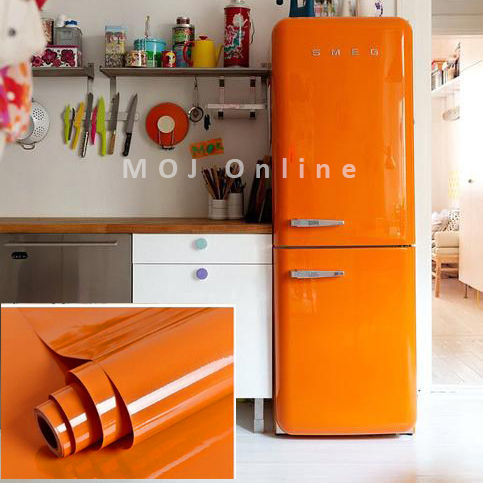 PVC Sticker Sheet for Fridge Door wardrobe 2x9 foot -Orange | Daraz.pk