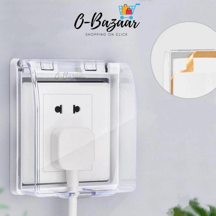 Waterproof Wall Socket Universal, White Cover Plate Panel Light Switch ...