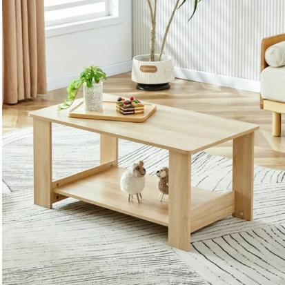 Modern Minimalist Double Layered Rectangular Coffee Table, Tea Table ...