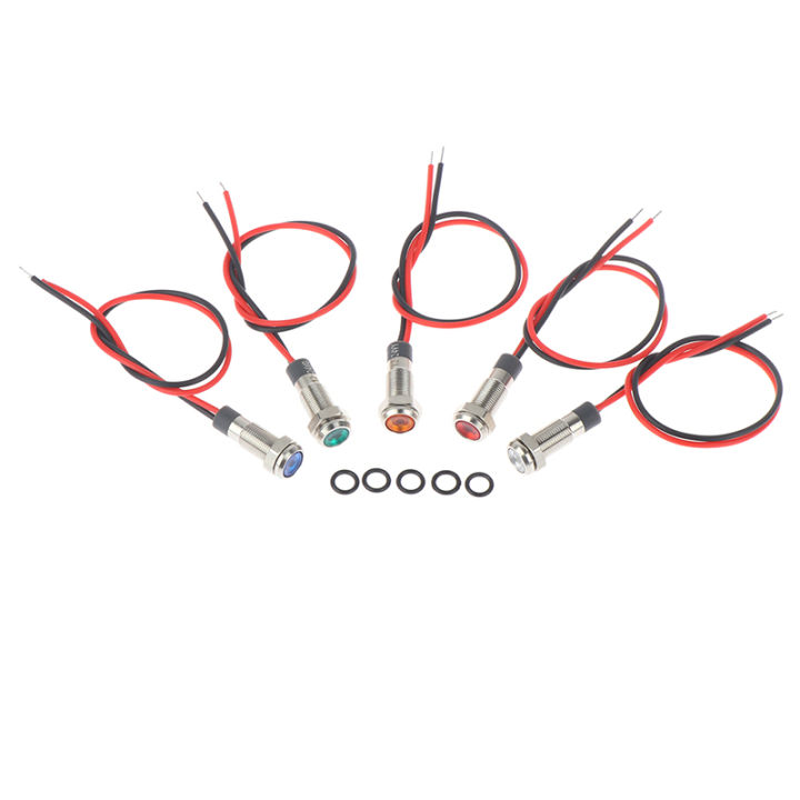 P67 waterproof 6mm led metal warning indicator light 3v 5v 6v 12v 24v ...