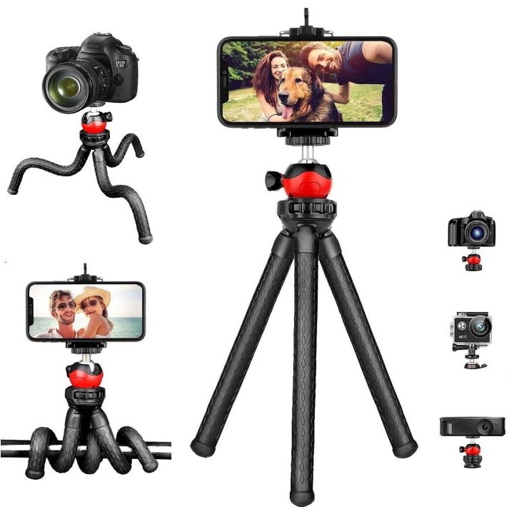 Flexible Gorillapod Tripod with 360° Rotating Ball Head Tripod for All ...
