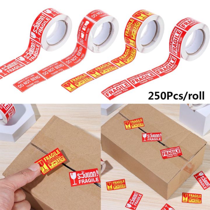250Pcs/roll Useful Adhesive Office Care Shipping Handle With Care Keep ...