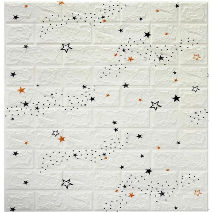 Star Wallpaper Dinding Sticker Dinding Brick Pattern Star Wall Anti ...