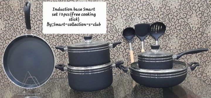 Premium Non‑Stick Induction Cookware Set 12‑Pcs | Complete Kitchen ...