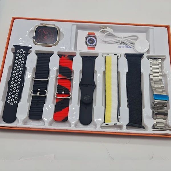 Ultra 9 Smart Watch with 7 Interchangeable Straps | Bluetooth Calling ...