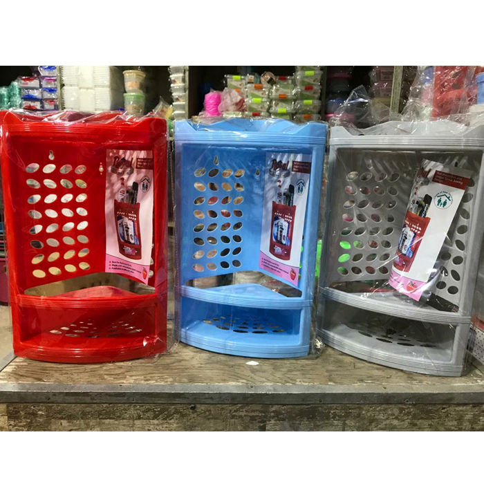 Washroom Corner Plastic Shelf Rack | Daraz.pk