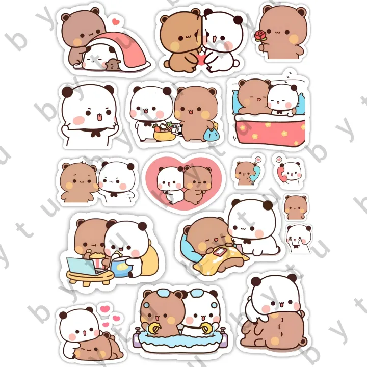 Bubu Dudu Cute Stickers (UNCUT A6 SIZE) for Girls Kids Journal ...
