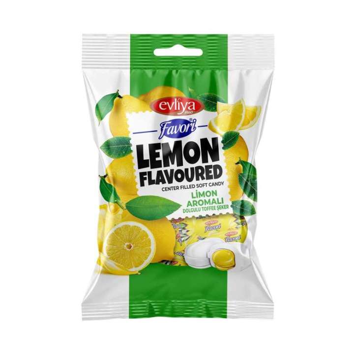 Evliya Favori Filled Lemon Flavored Soft Candy - 90g | Zesty and ...