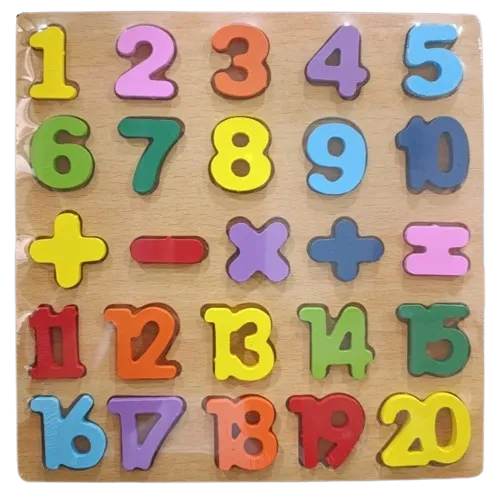 3D Wooden Number 1234 Counting Puzzles for Kids Montessori Educational ...