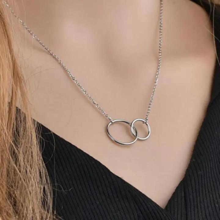 Empiron Double Ring Necklace For Young Hearts,Celebrating Balance and ...