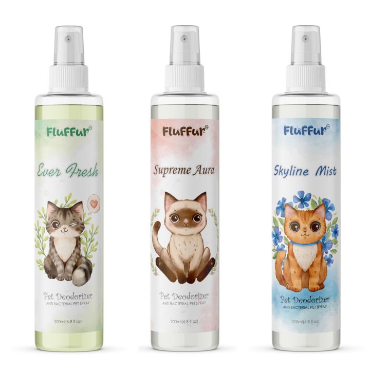 Fluffur® Pet Perfume Spray for Cats & Dogs – Long-Lasting Deodorizer ...