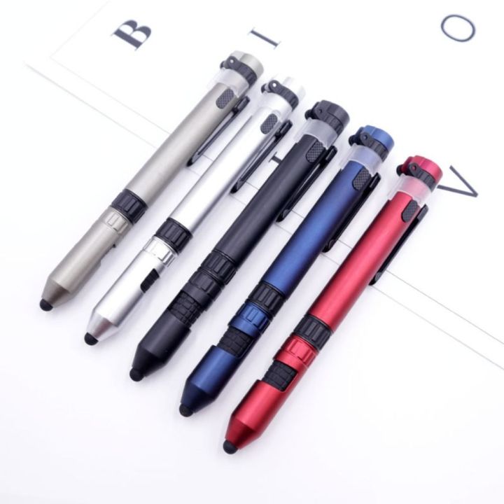Portable 6-In- Multi Function Pen Compass LED Light Flashlight Pen ...