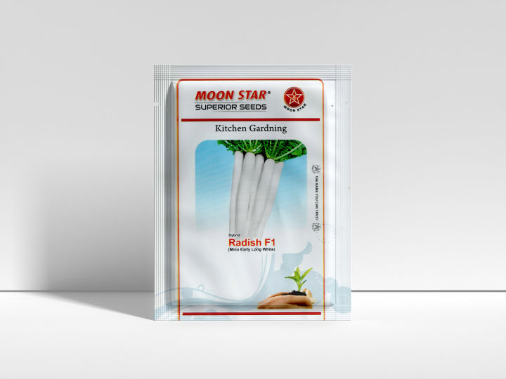 Moli Hybrid Radish F1 Mino Early Long White Seeds 3gm by Moon Star ...