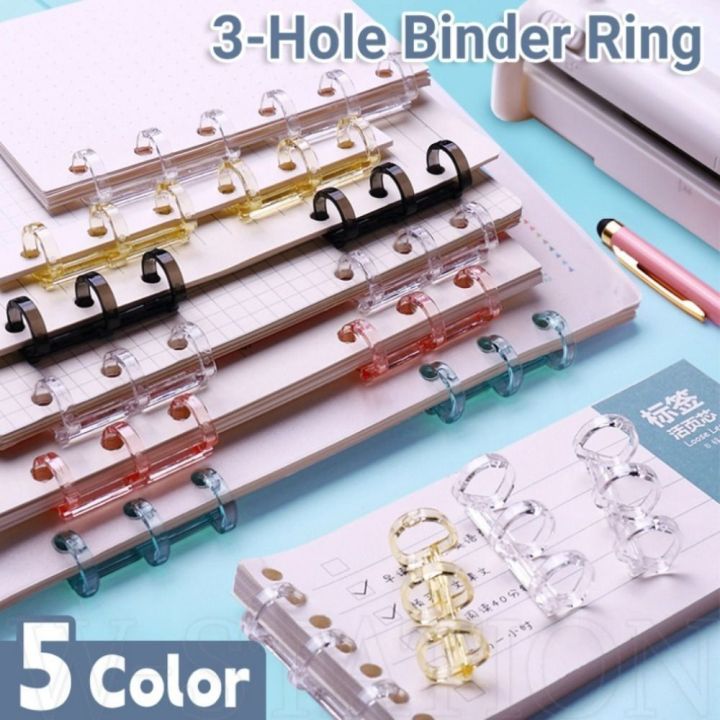 High Quality Ring Opening Loose-leaf Ring Clip 3 Hole Plastic Loose ...