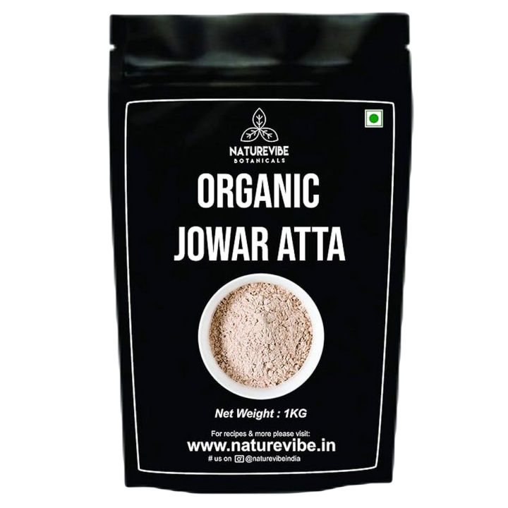 Naturevibe Botanicals Organic Jowar Atta - 1Kg | Jowar Flour | Sorghum ...