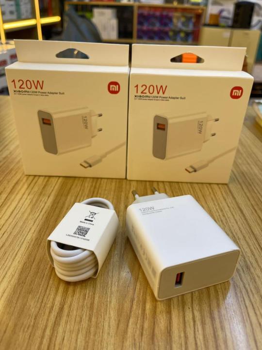 Xiaomi MI Original Fast Charger with Turbo Cable USB-Type C Cable 120W ...