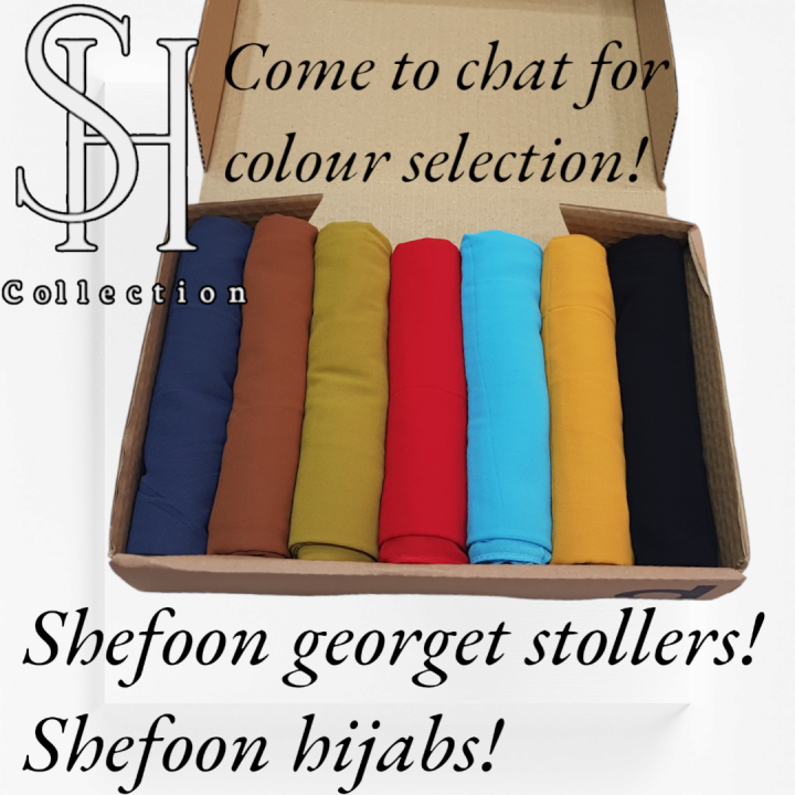 Chiffon georgette hijab scarf stoller for girls / georgette hijab ...