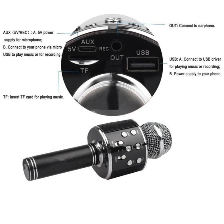 WS-858 Bluetooth Wireless Handheld Karaoke Mini Mic | Daraz.pk