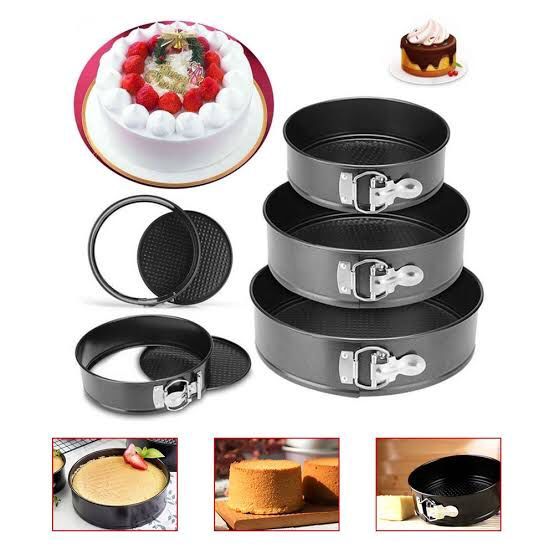 Set of 3 PCs Round Cake Mold Set | Daraz.pk