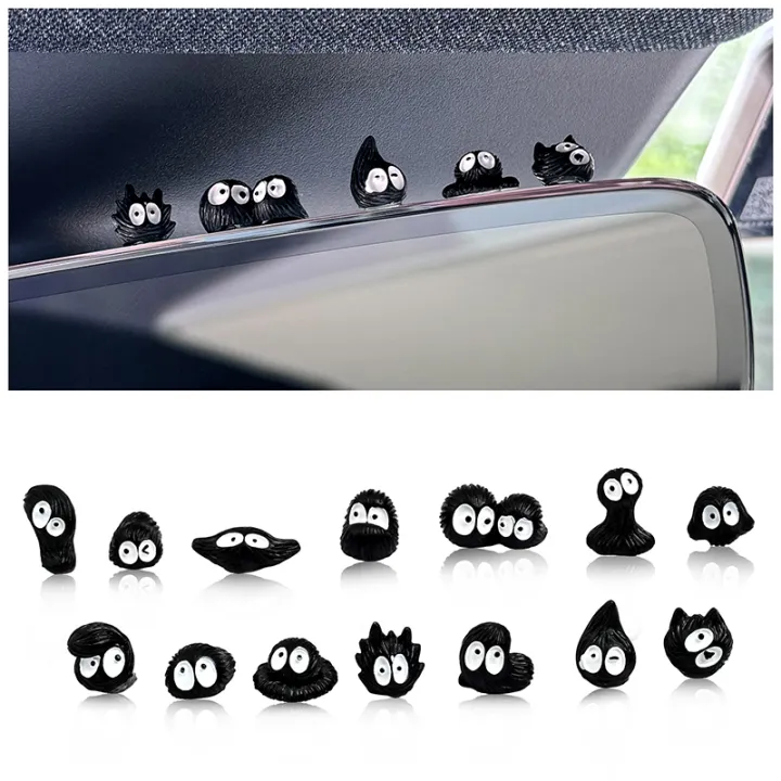 10Pcs Random Cute Little Coal Ball Black Elf Car Interior Decoration ...