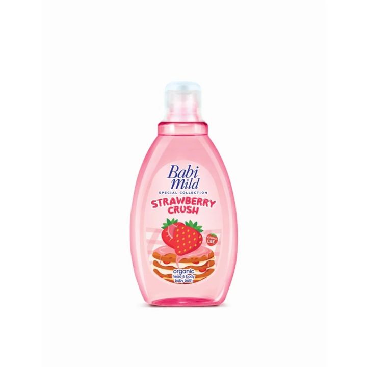 Babi Mild Strawberry Crush Organic Head & Body Baby Bath - 180ml | Daraz.pk