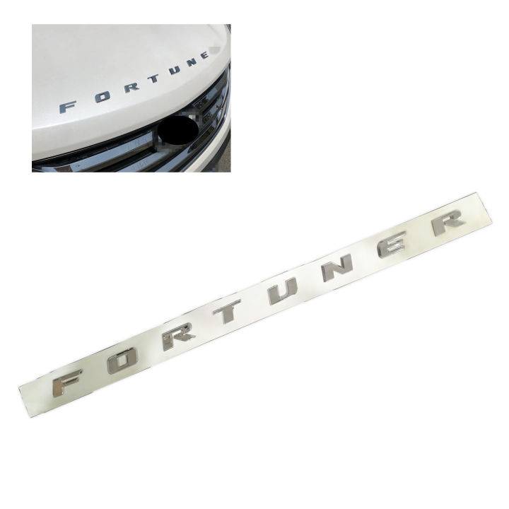 Fortuner Words Alphabet Letters Bonnet / Hood Logo / Emblem Chrome ...