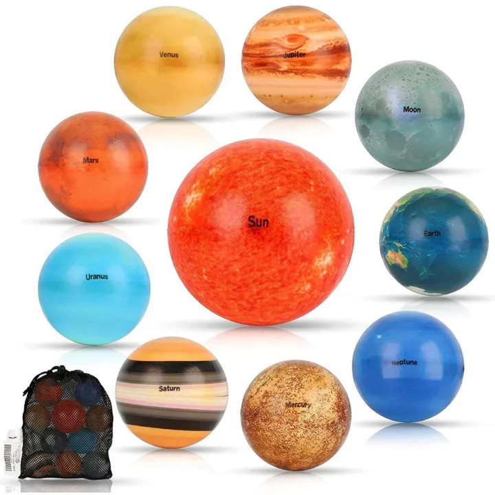 10PCS Stress Squeeze Ball, Solar System Planet Balls, Excellent Sensory ...