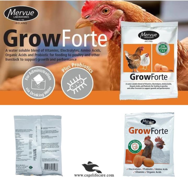 Grow Forte – Water-Soluble Growth Booster for Poultry, Birds ...