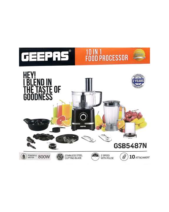 GEEPAS 10-In-1 Food Processor 800w (GSB5487N) | Daraz.pk
